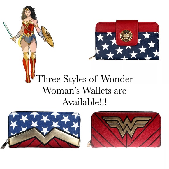 Bags | Dc Comics Wonder Woman Double Sided Clutch Wallet | Poshmark
